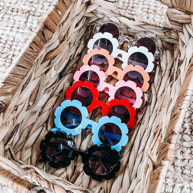 Kid's Flower Shaped Children's Sunglasses - Toddler Summer - Boho ...