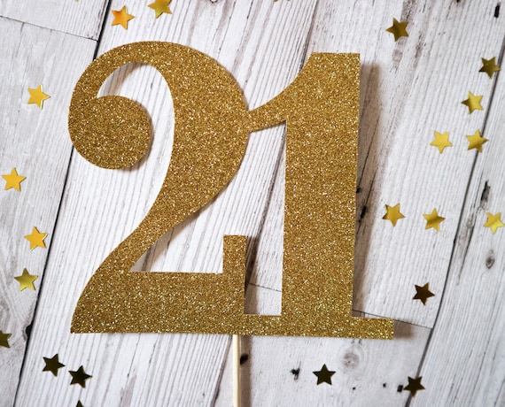 Age Number Double Digit Glitter Cake Topper Birthday - Etsy