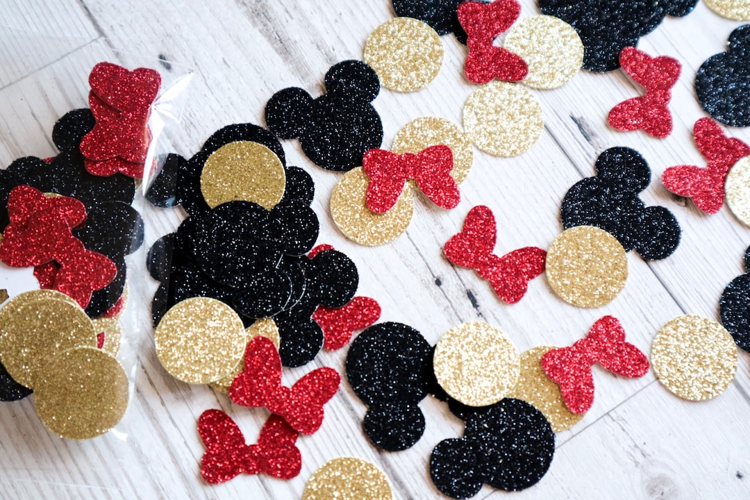 Mickey and Minnie Mouse Bow Glitter Confetti - Tableware - Table Decor ...