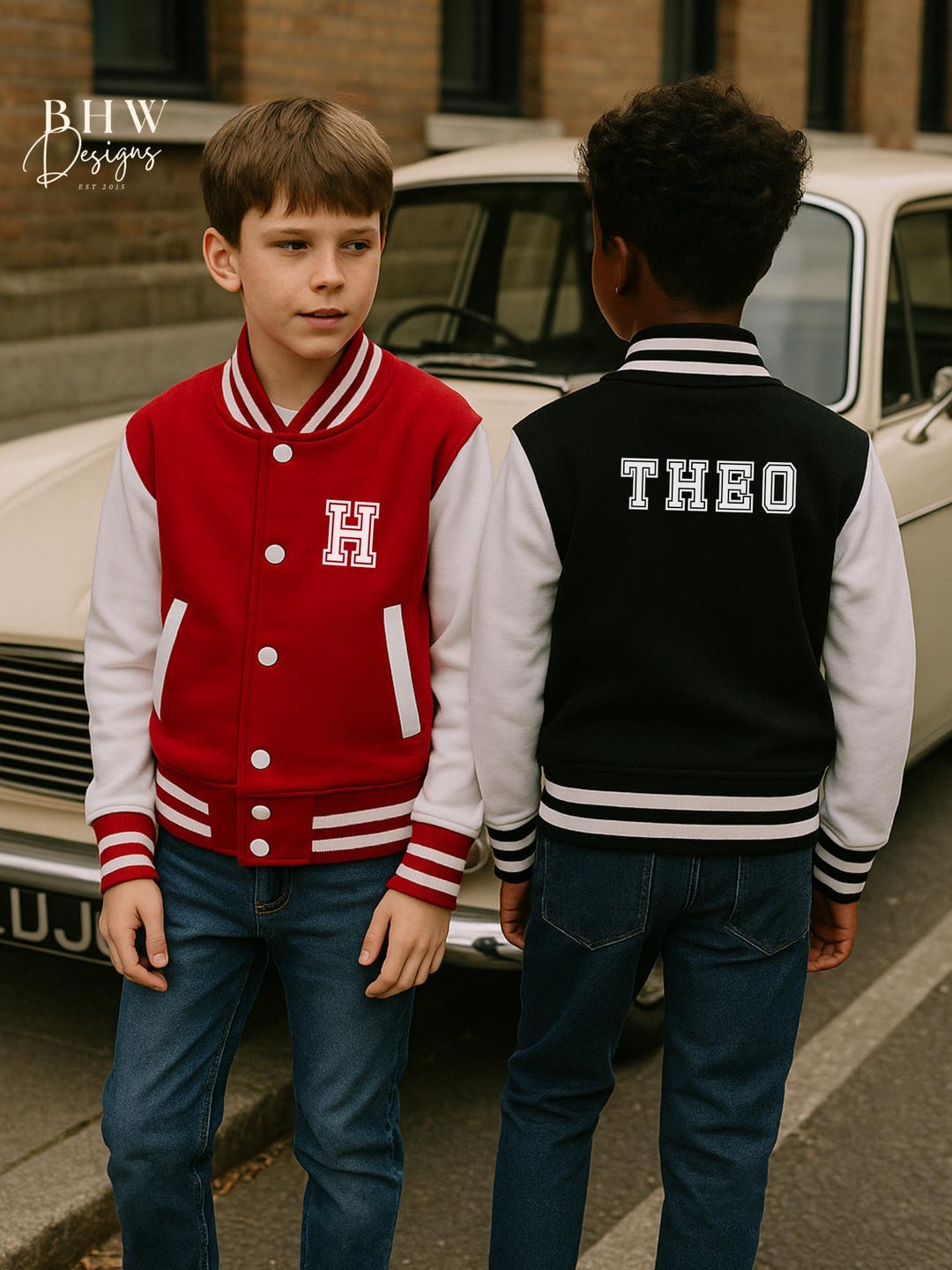 Personalised Name Children's Varsity Jacket Inicial Kids Letterman ...