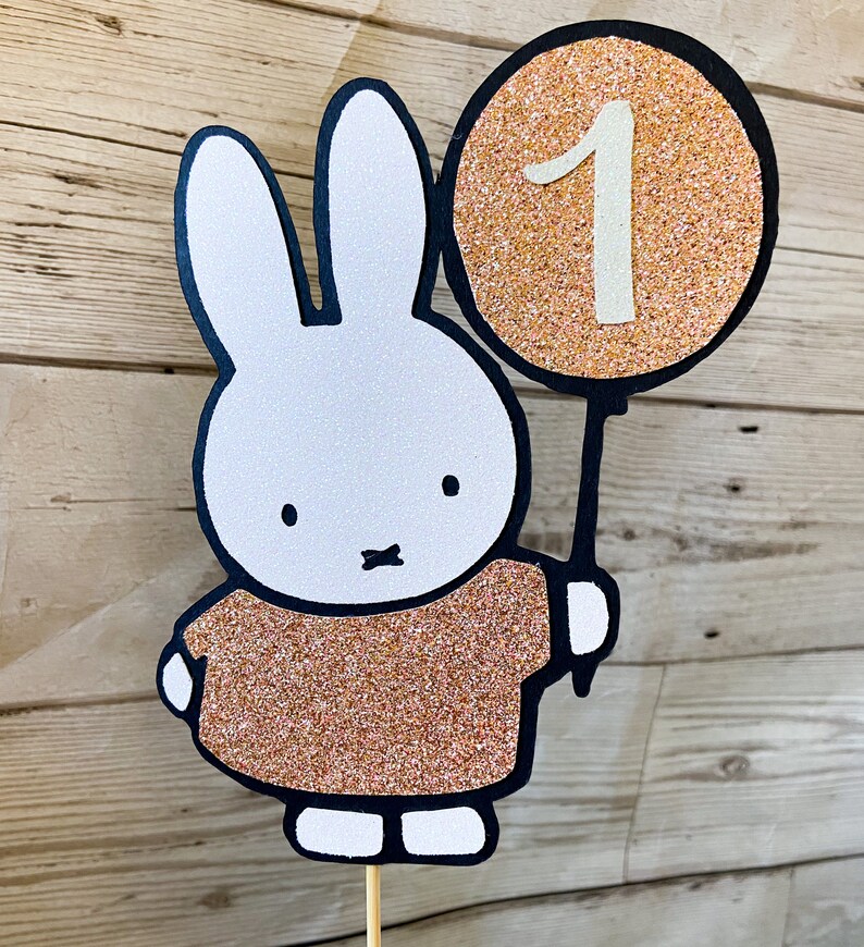 Miffy Age Balloon Glitter Cake Topper Birthday Number - Etsy UK