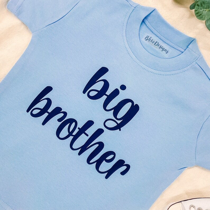 Big Brother Blue T Shirt Boy T-shirt Baby Announcement | Etsy