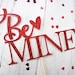 Be Mine Heart Glitter Cake Topper Valentines - Etsy