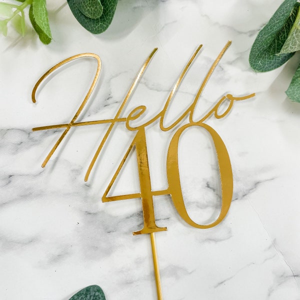 Hello 40 - Etsy