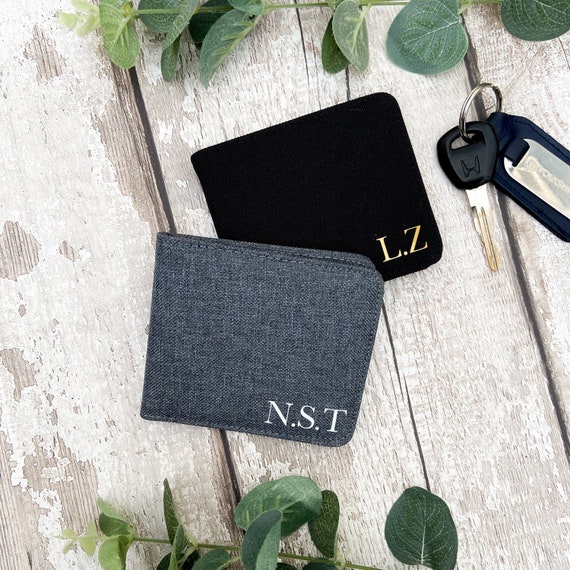 Personalised Initial Wallet Mens Wallet Card Holder | Etsy