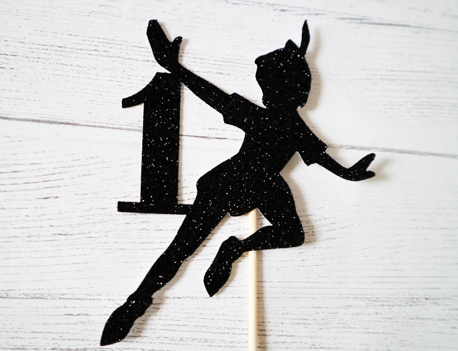 Peter Pan Age Glitter Cake Topper - Birthday - Year - Etsy UK