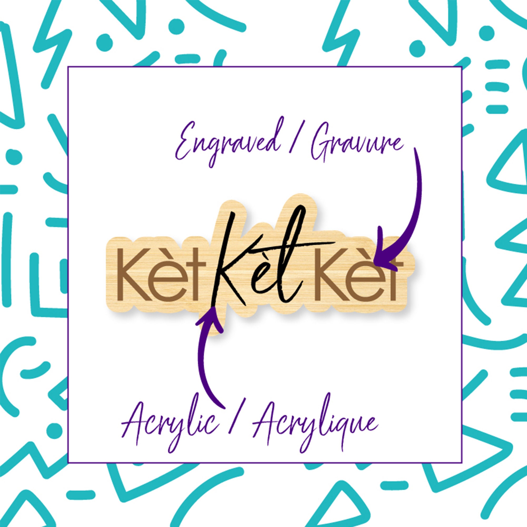 Custom Acrylic Wood Haitian Sign “ket Ket Ket” Haiti Creole Sign, Laser ...