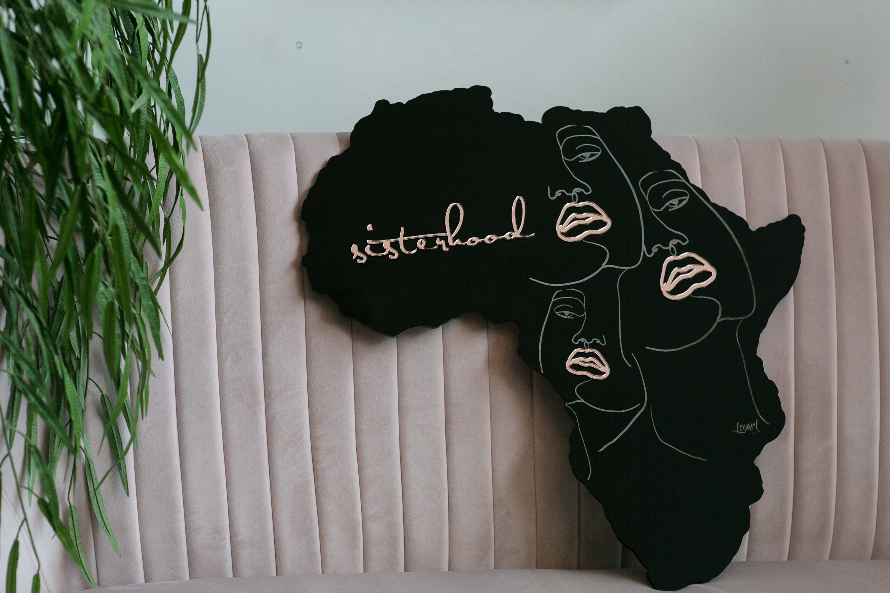 Africa Continent Black Acrylic Mirror Sign Sisterhood - Etsy UK