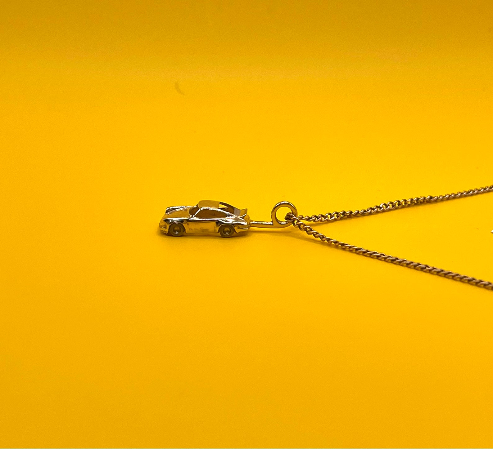 18k Solid Gold 73 Porsche 911 RSR Necklace Charm, Jewelry, Gold Jewelry ...