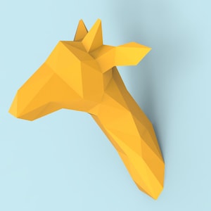 Giraffe Head Papercraft PDF Pack - 3D Paper Sculpture Template With ...