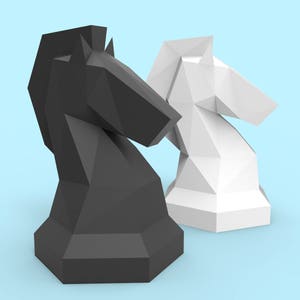 Knight Giant Chess Pieces Papercraft PDF Pack - 3D Paper Sculpture ...
