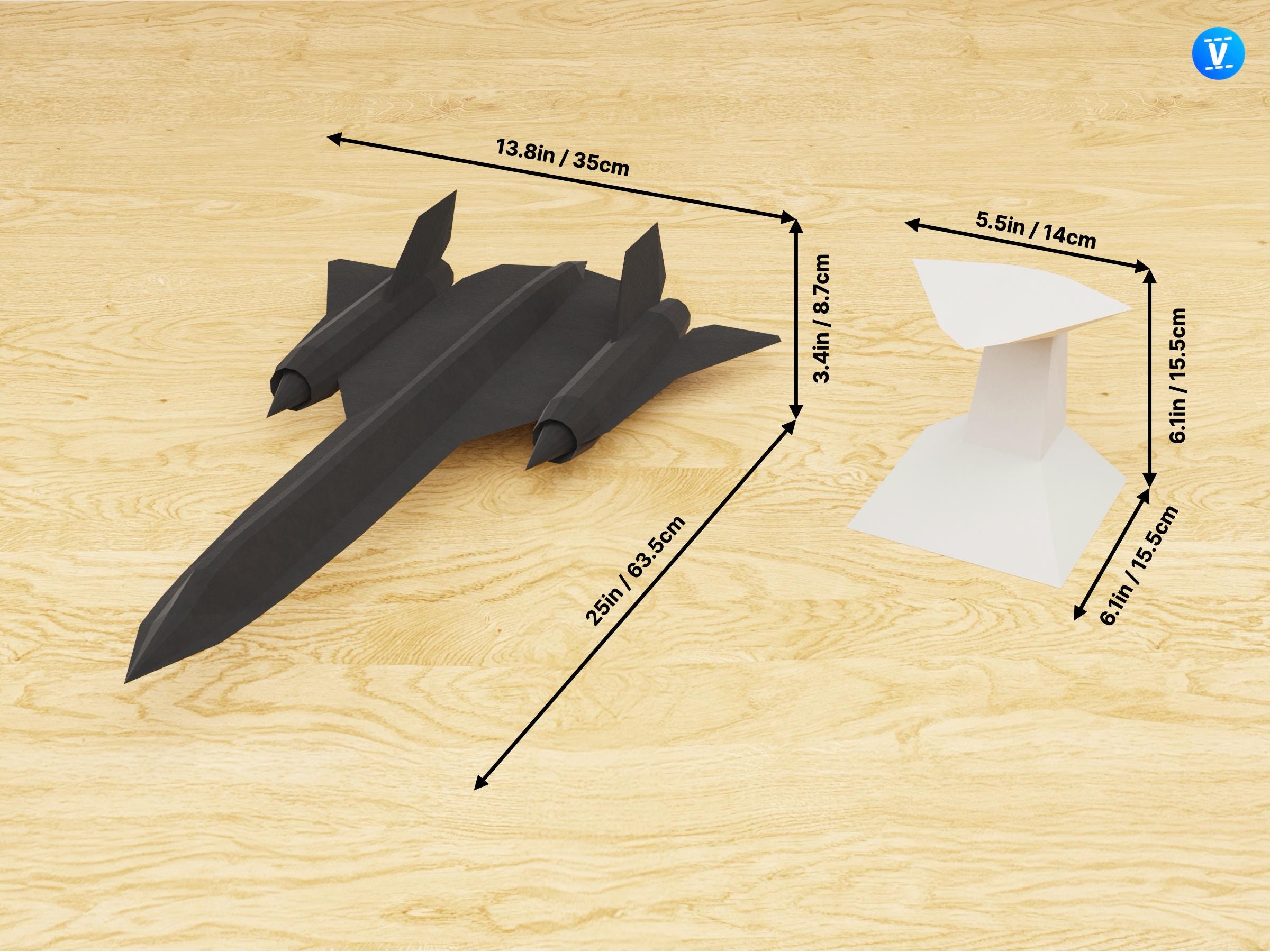 PR71 Jet Papercraft Template Pack - Inspired by the SR71 | Printable ...