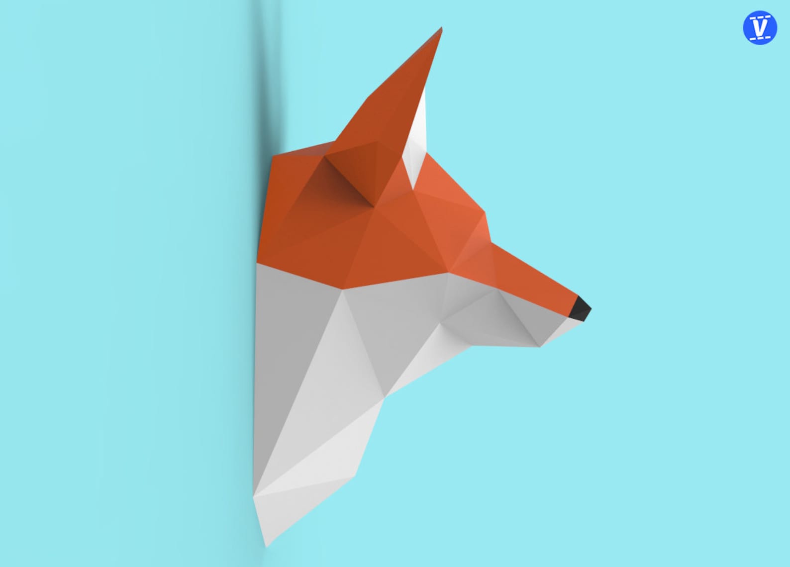 Fox Head Papercraft PDF Pack - 3D Paper Sculpture Template With ...