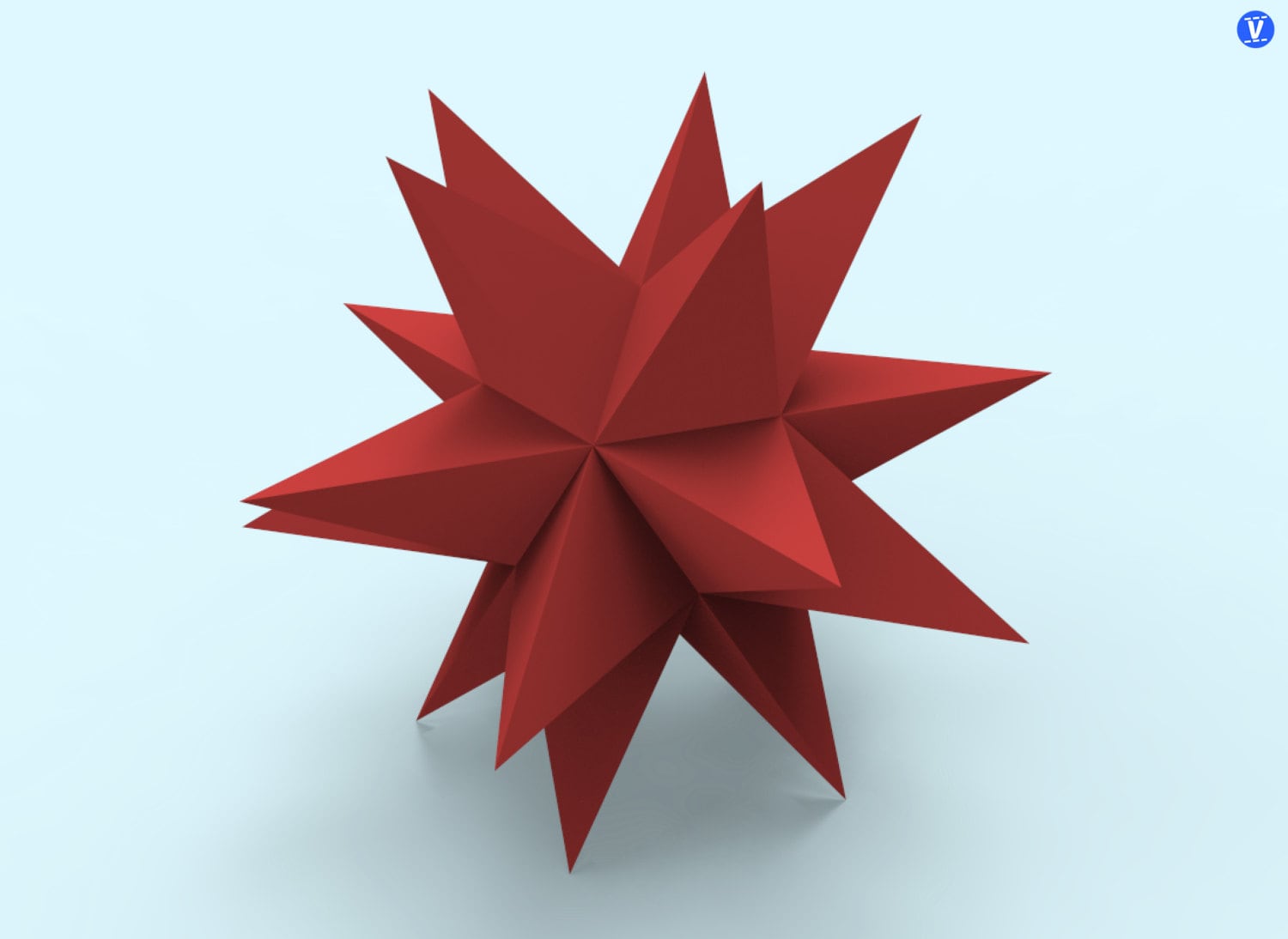 Spiked Star Papercraft PDF Pack - 3D Paper Sculpture Template With ...