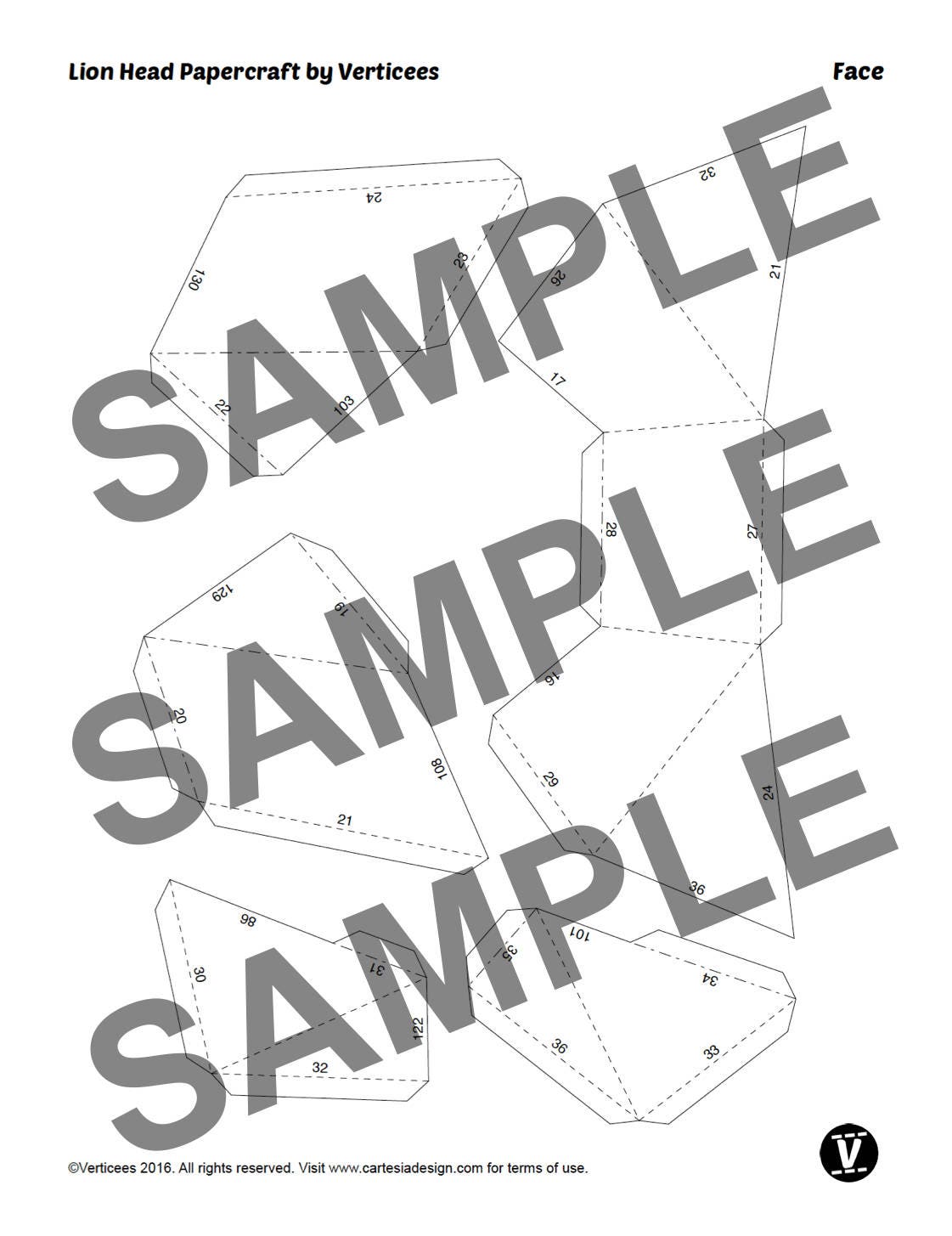 Lion Head Papercraft PDF Pack 3D Paper Sculpture Template | Etsy