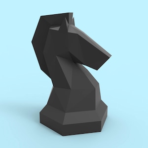 Knight Giant Chess Pieces Papercraft PDF Pack - 3D Paper Sculpture ...