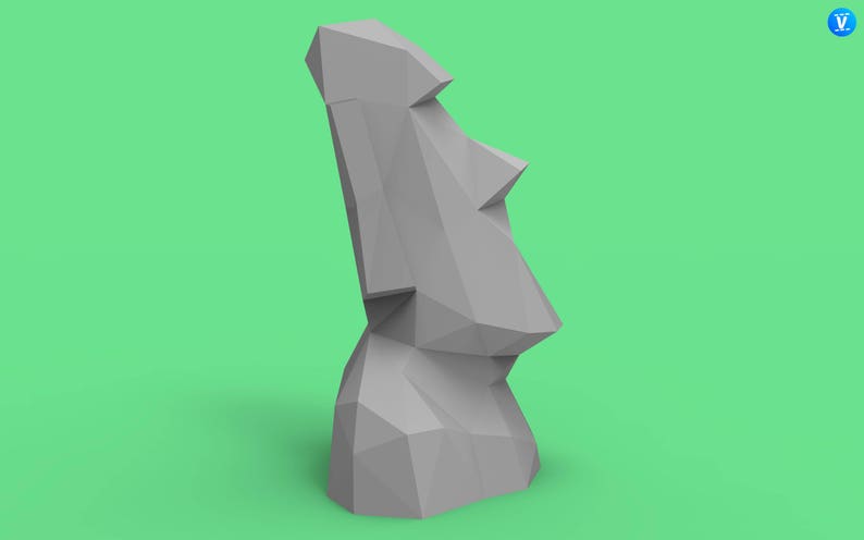 Moai Easter Island Stone Head Papercraft PDF Pack - 3D Paper Sculpture ...