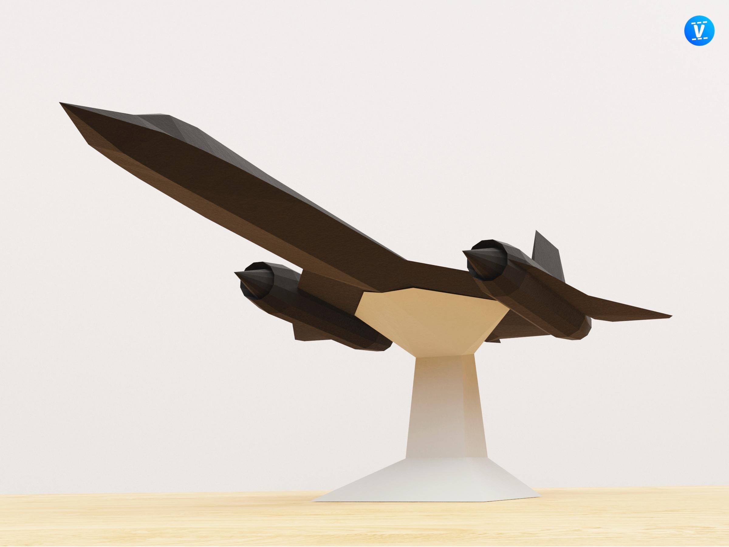 PR71 Jet Papercraft Template Pack - Inspired by the SR71 | Printable ...