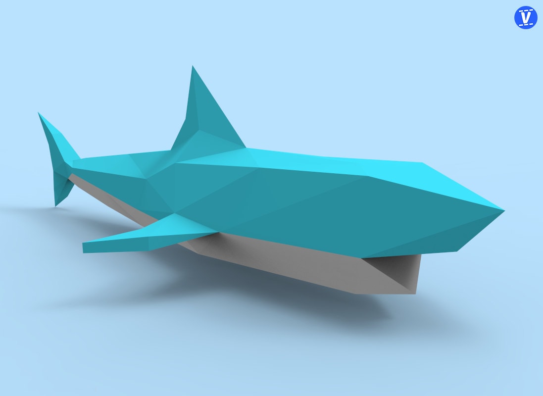 Shark 2 Papercraft PDF Pack - 3D Paper Sculpture Template With ...