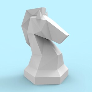 Knight Giant Chess Pieces Papercraft PDF Pack - 3D Paper Sculpture ...