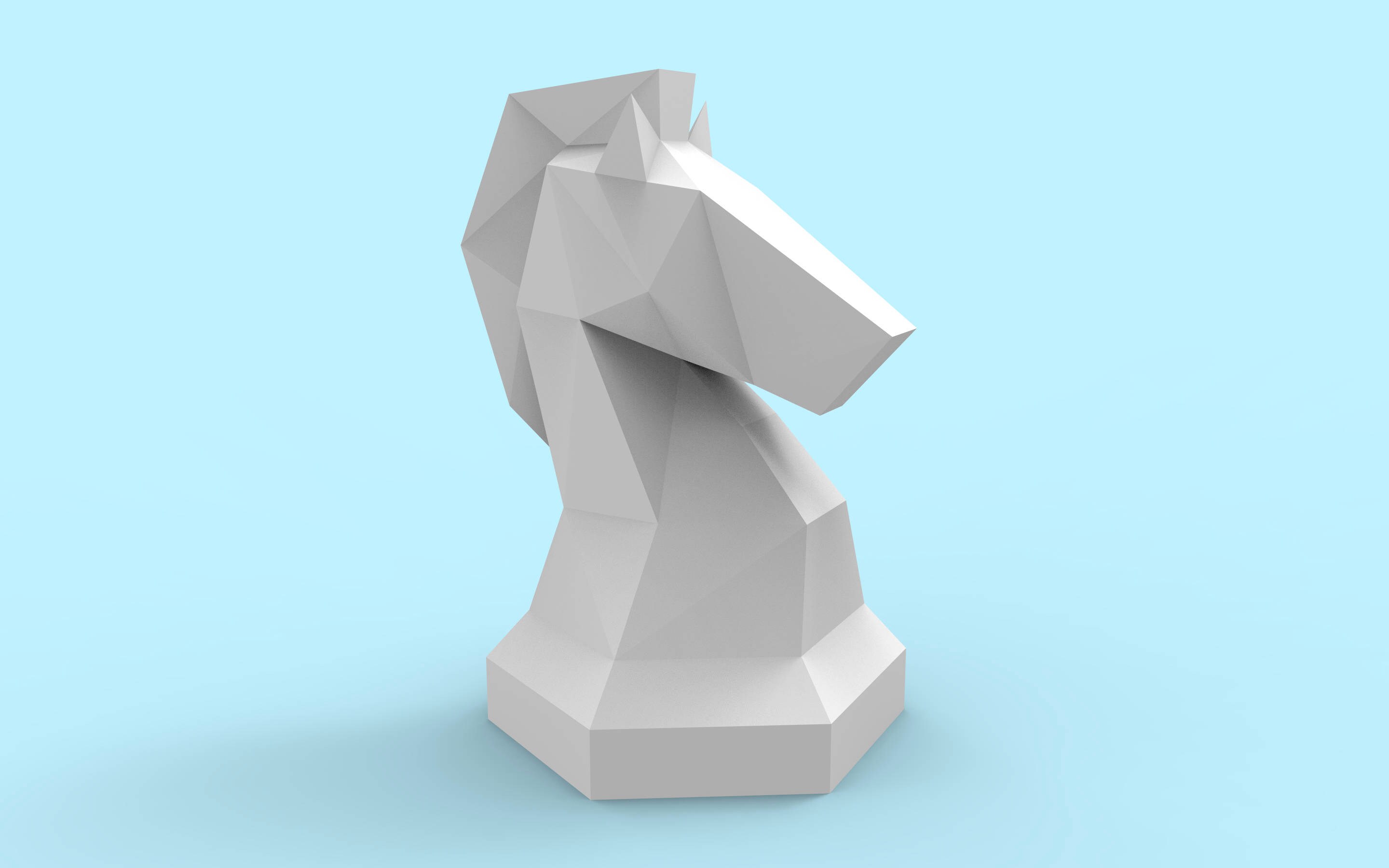 Knight Giant Chess Pieces Papercraft PDF Pack - 3D Paper Sculpture ...
