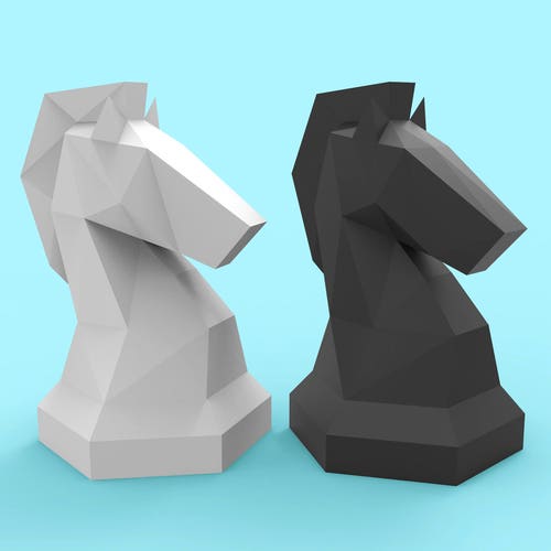 Papercraft Giant Chess Pieces DIY Knight Rook Pawn Decoration - Etsy