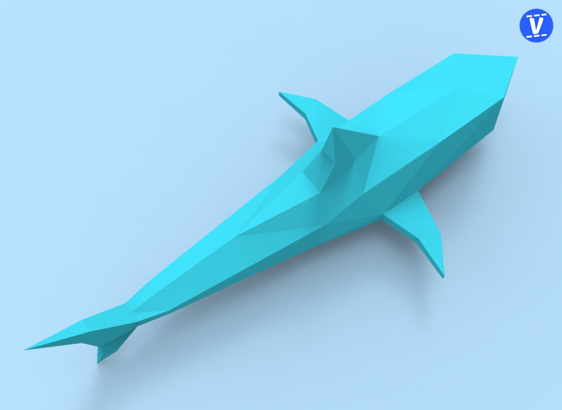 Shark 2 Papercraft PDF Pack 3D Paper Sculpture Template With - Etsy Canada