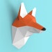 Fox Head Papercraft PDF Pack - 3D Paper Sculpture Template With ...