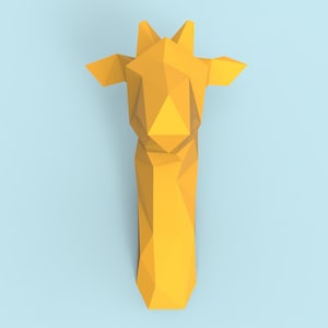 Giraffe Head Papercraft PDF Pack - 3D Paper Sculpture Template With ...