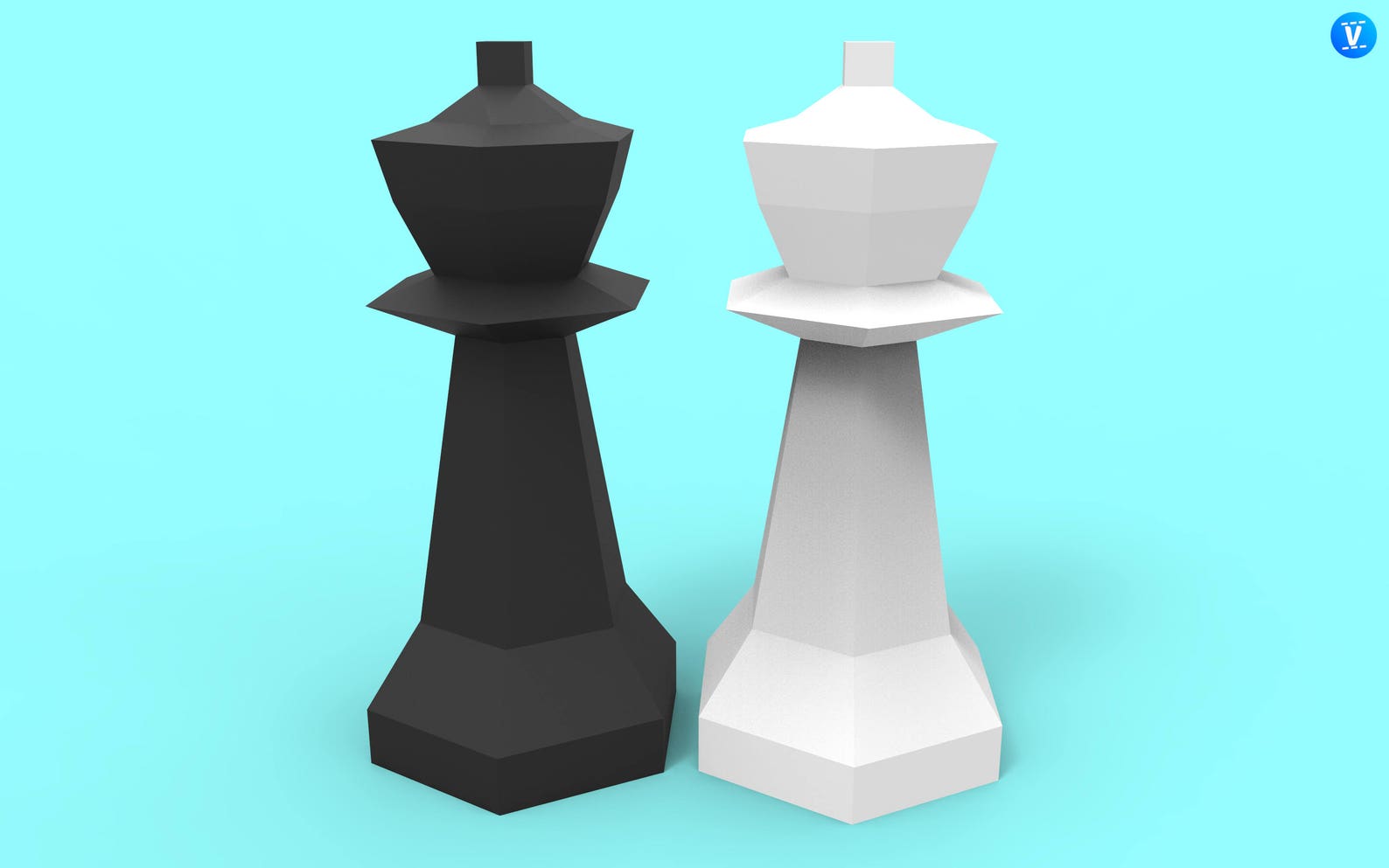 King and Queen Giant Chess Pieces Papercraft PDF Pack 3D | Etsy