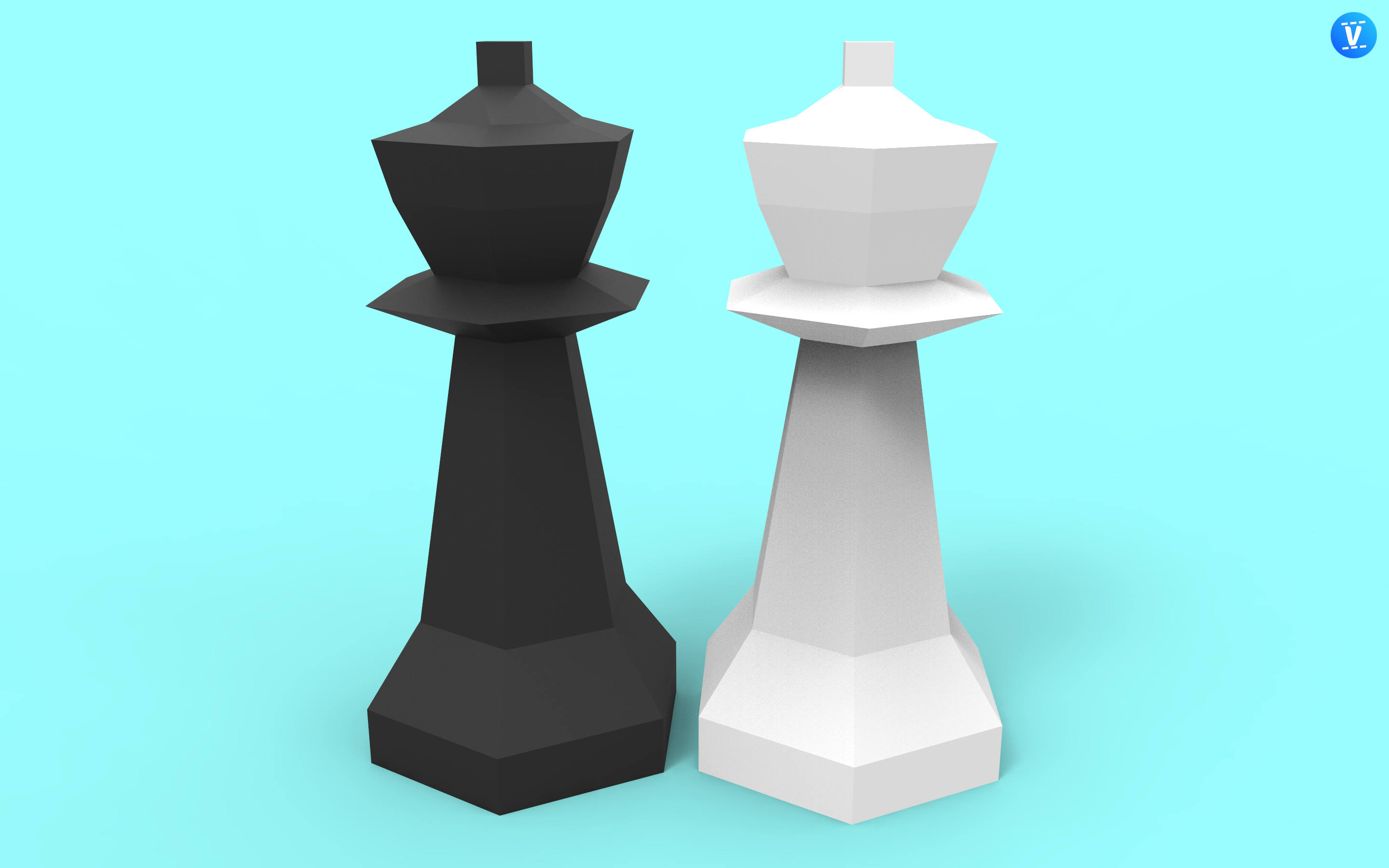 King and Queen Giant Chess Pieces Papercraft PDF Pack 3D - Etsy Australia