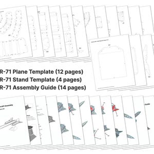PR71 Jet Papercraft Template Pack - Inspired by the SR71 | Printable ...