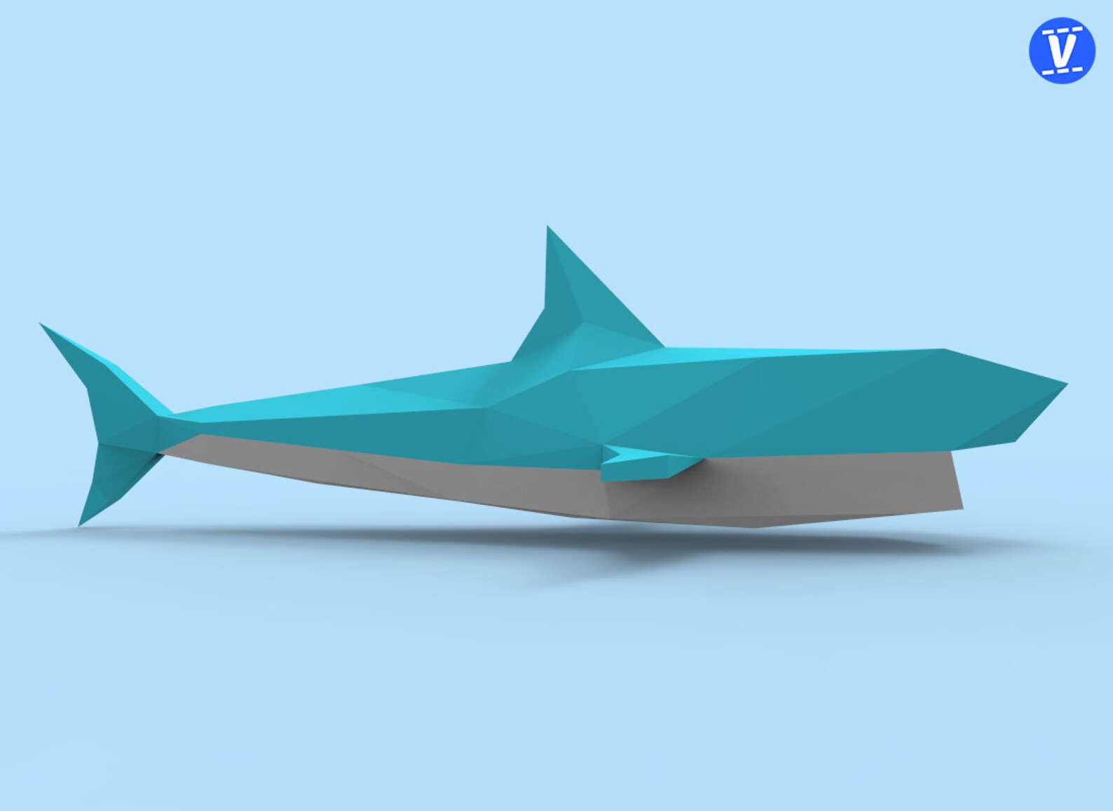 Shark 2 Papercraft PDF Pack 3D Paper Sculpture Template With - Etsy Canada