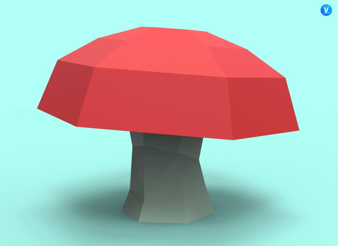 Mushroom Papercraft PDF Pack - 3D Paper Sculpture Template With ...