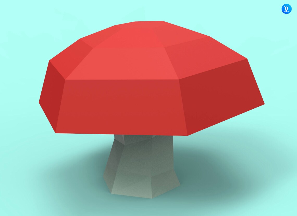 Mushroom Papercraft PDF Pack - 3D Paper Sculpture Template With ...