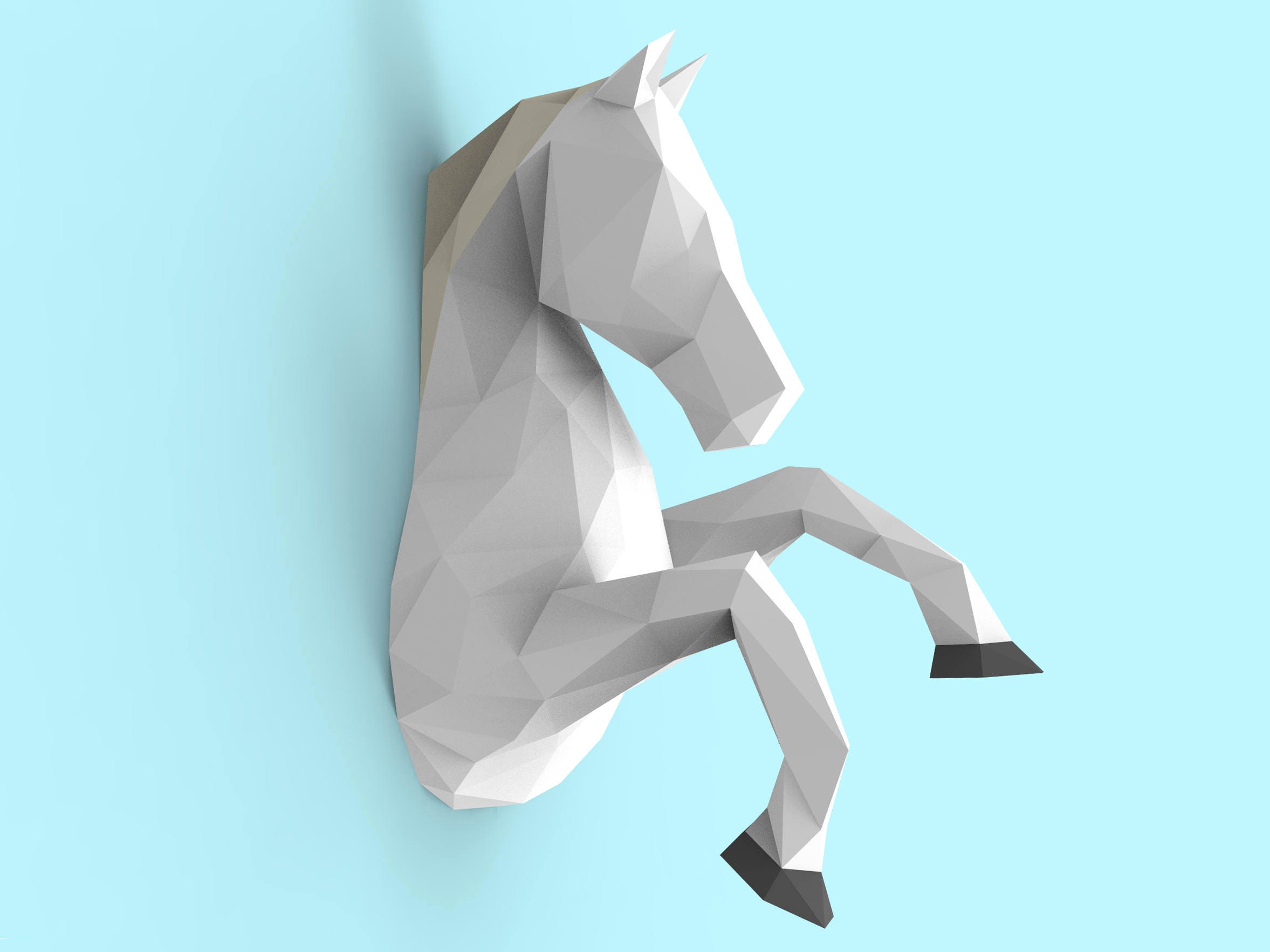 Horse Papercraft PDF Pack 3D Paper Sculpture Template with | Etsy