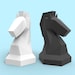 Knight Giant Chess Pieces Papercraft PDF Pack - 3D Paper Sculpture ...