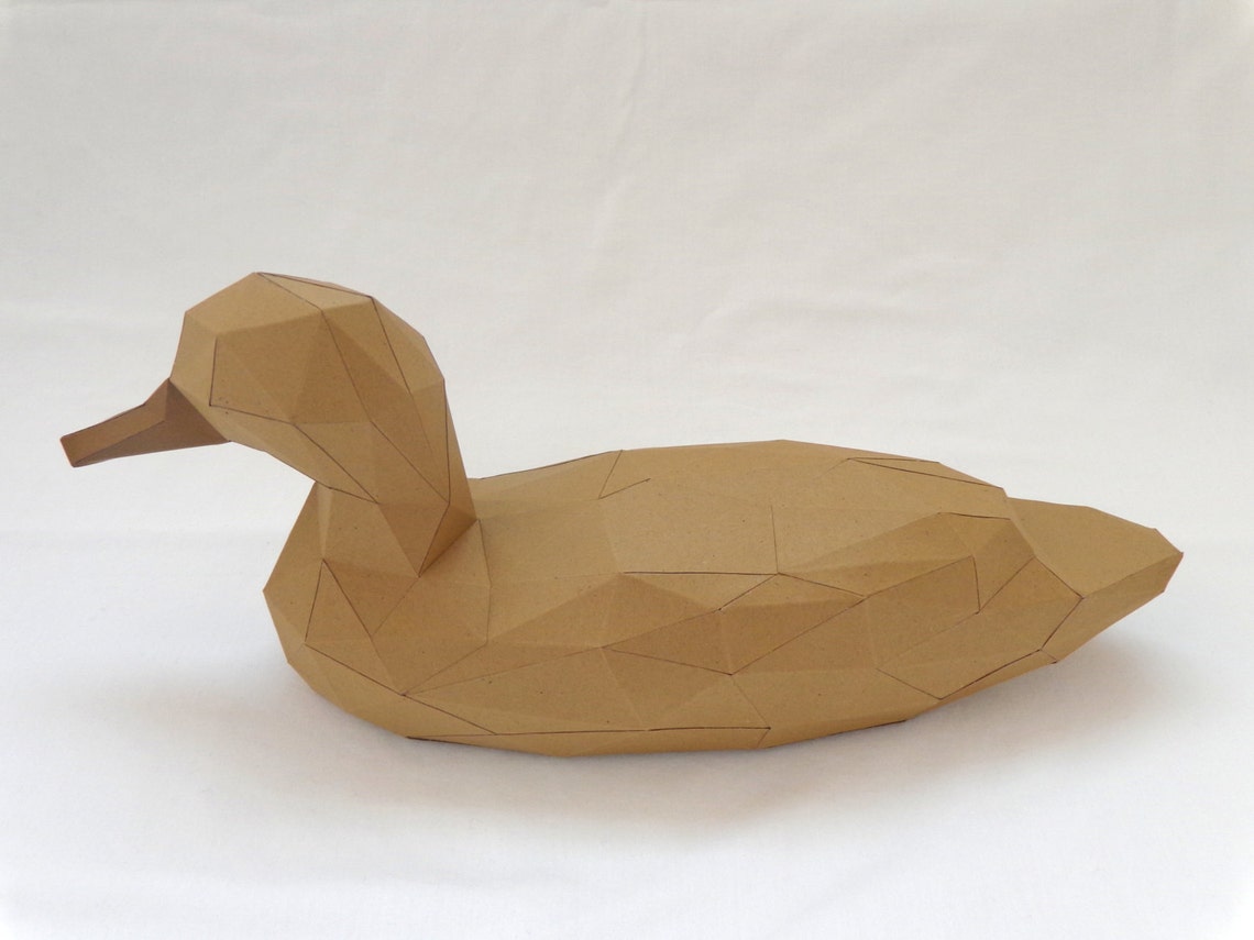 Duck Papercraft PDF Pack 3D Paper Sculpture Template With | Etsy