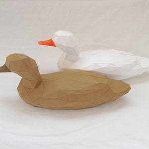 Duck Papercraft PDF Pack - 3D Paper Sculpture Template With ...