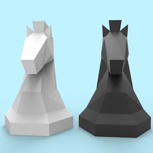 Knight Giant Chess Pieces Papercraft PDF Pack - 3D Paper Sculpture ...