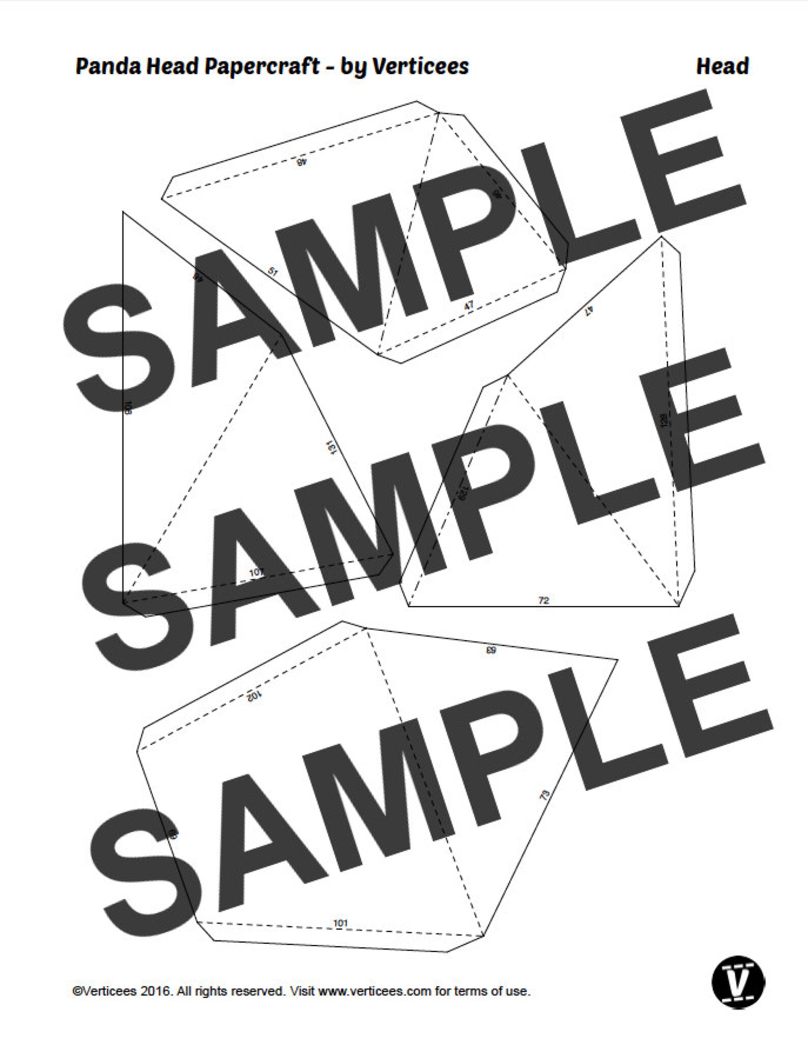 Panda Head Papercraft PDF Pack - 3D Paper Sculpture Template With ...