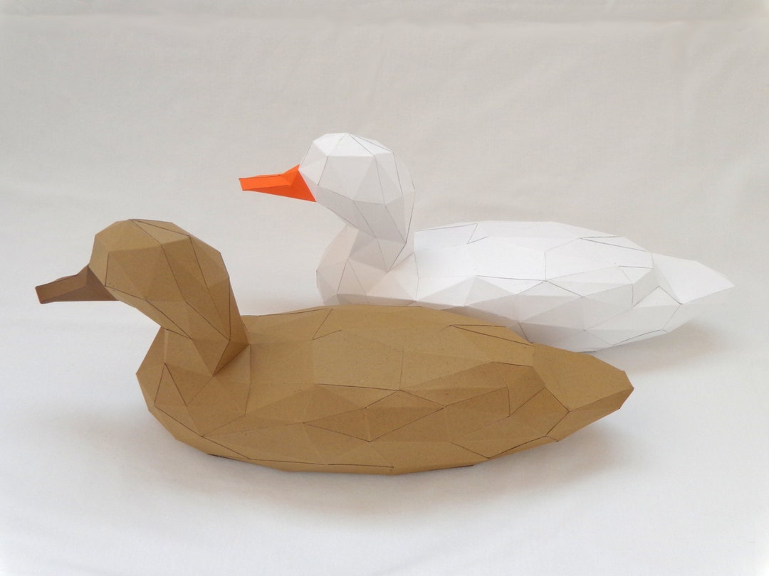 Duck Papercraft PDF Pack - 3D Paper Sculpture Template With ...