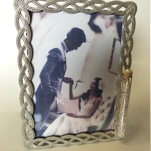 Jewish Wedding Silver Photo Picture Frame With a Container for - Etsy
