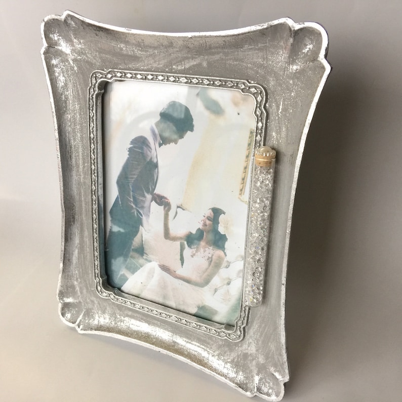 Jewish Wedding Silver Photo Picture Frame With a Container for - Etsy