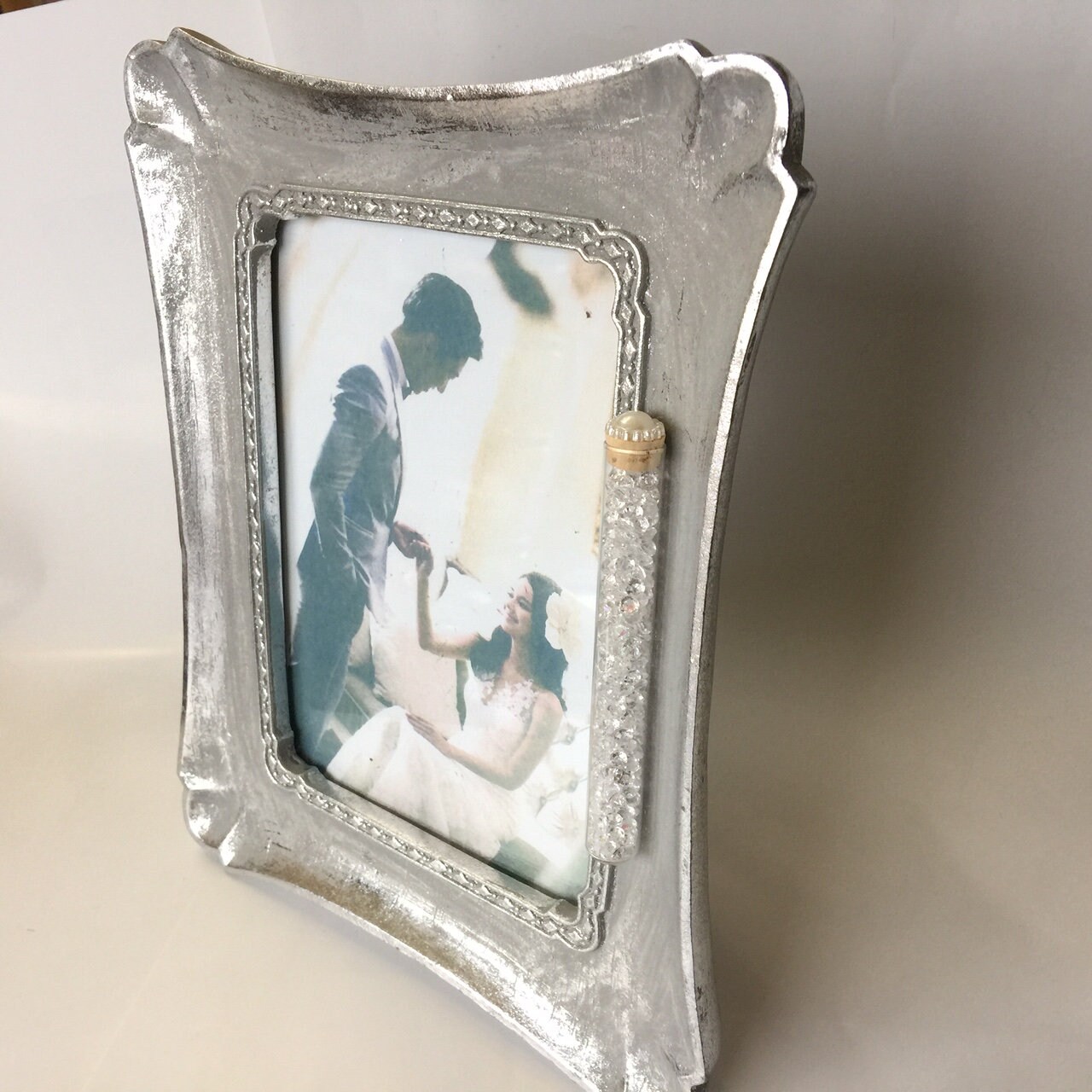 Jewish Wedding Silver Photo Picture Frame With a Container for - Etsy