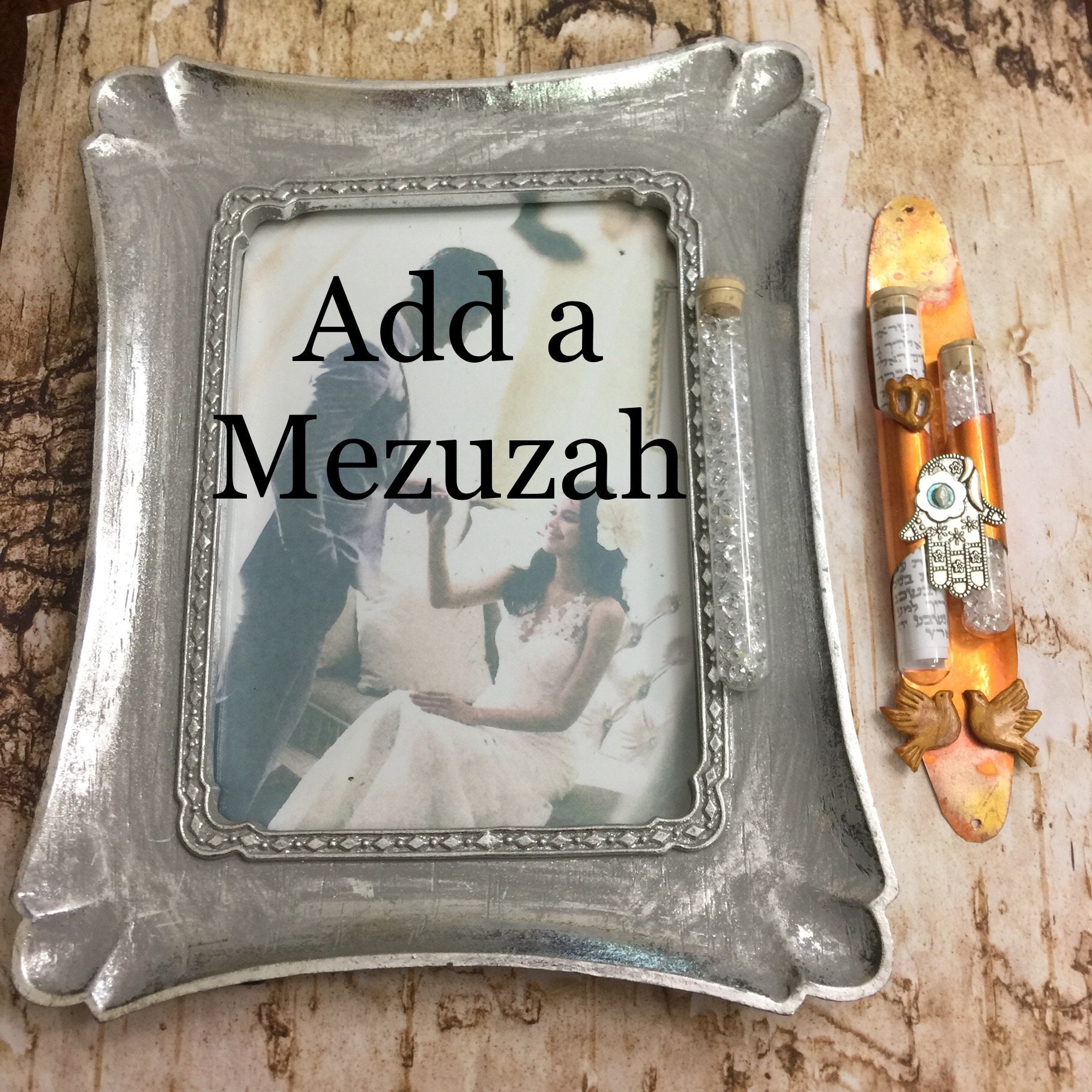 Jewish Wedding Silver Photo Picture Frame With a Container for - Etsy