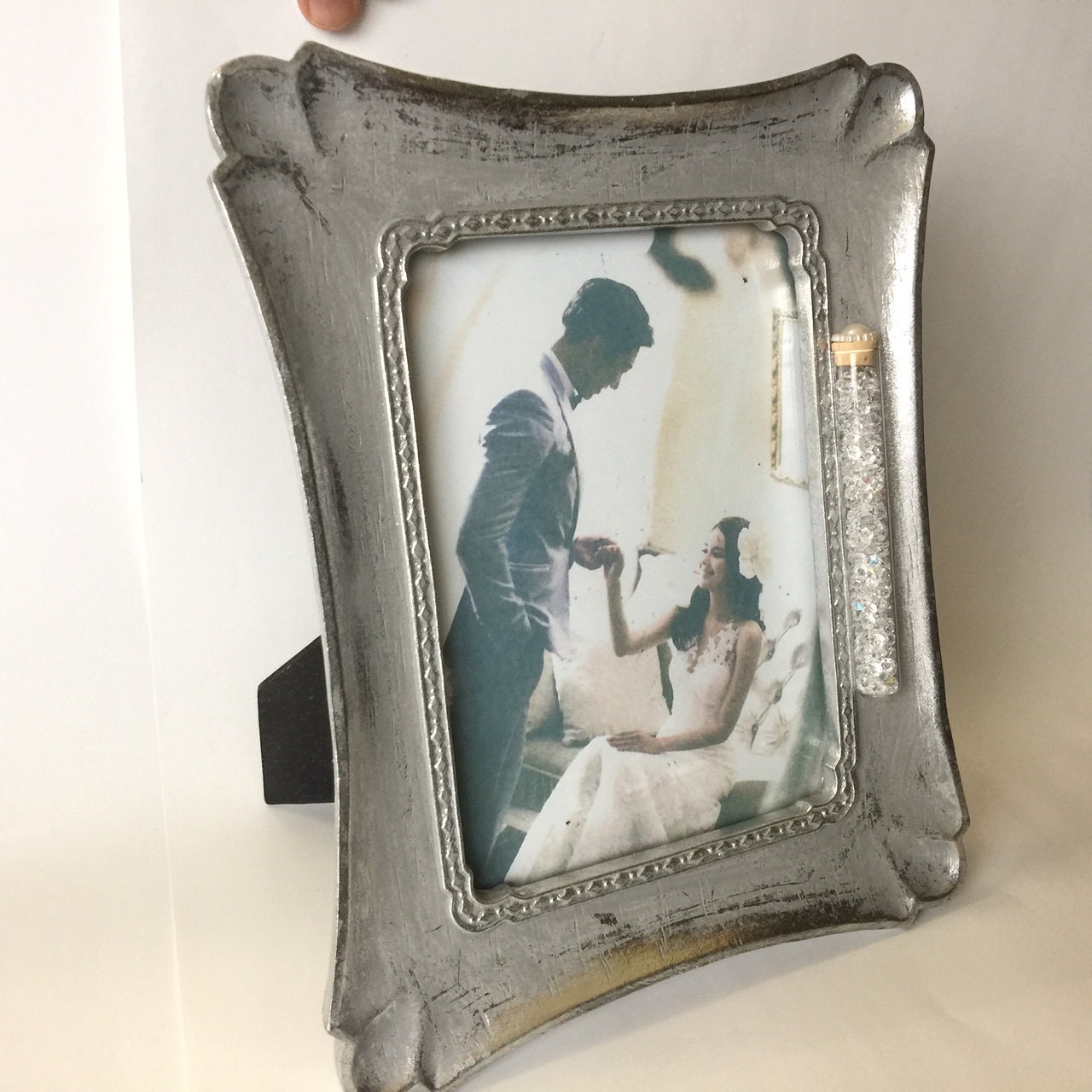 Jewish Wedding Silver Photo Picture Frame With a Container for - Etsy
