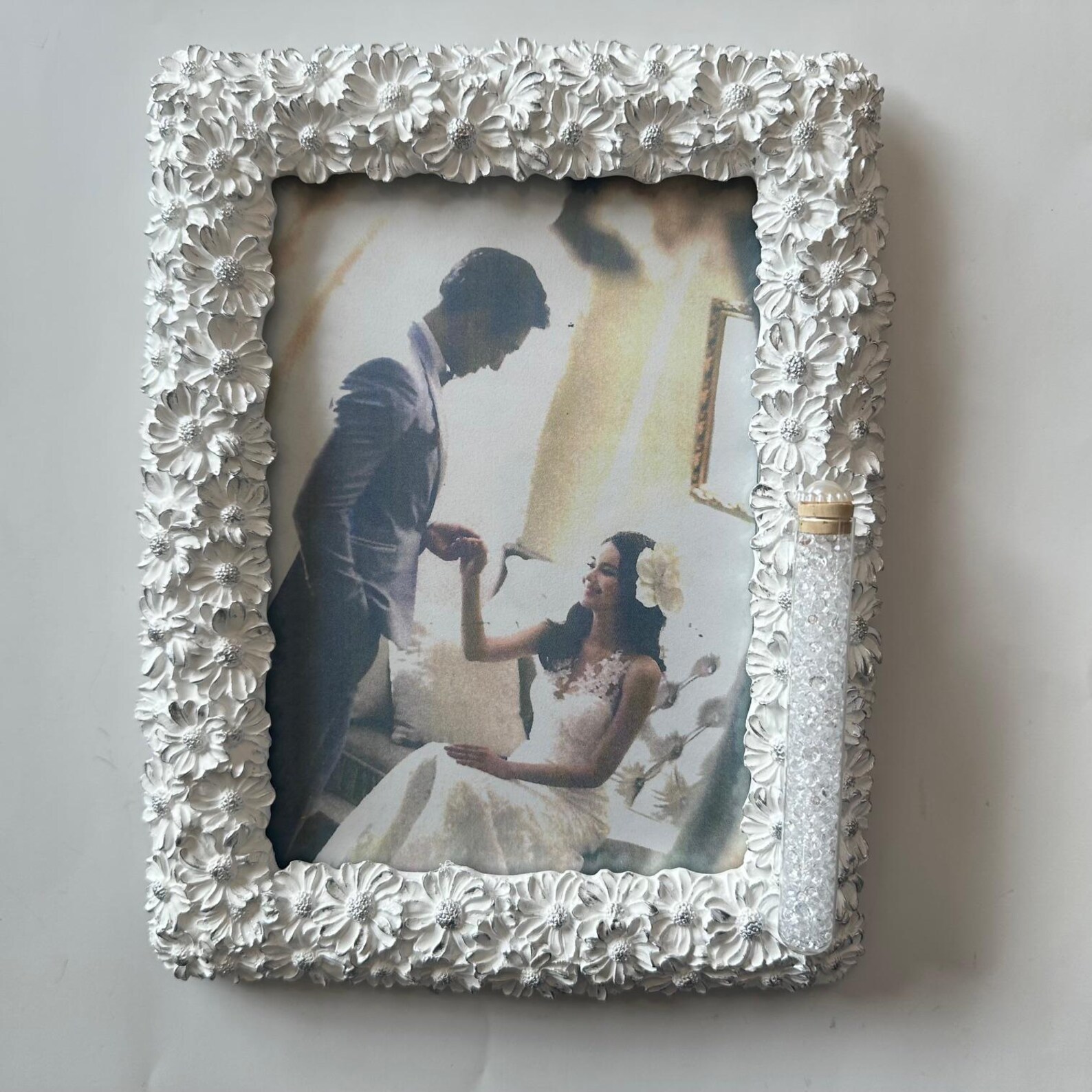Jewish Wedding White Flowers With Touch of Silver Photo Picture Frame ...