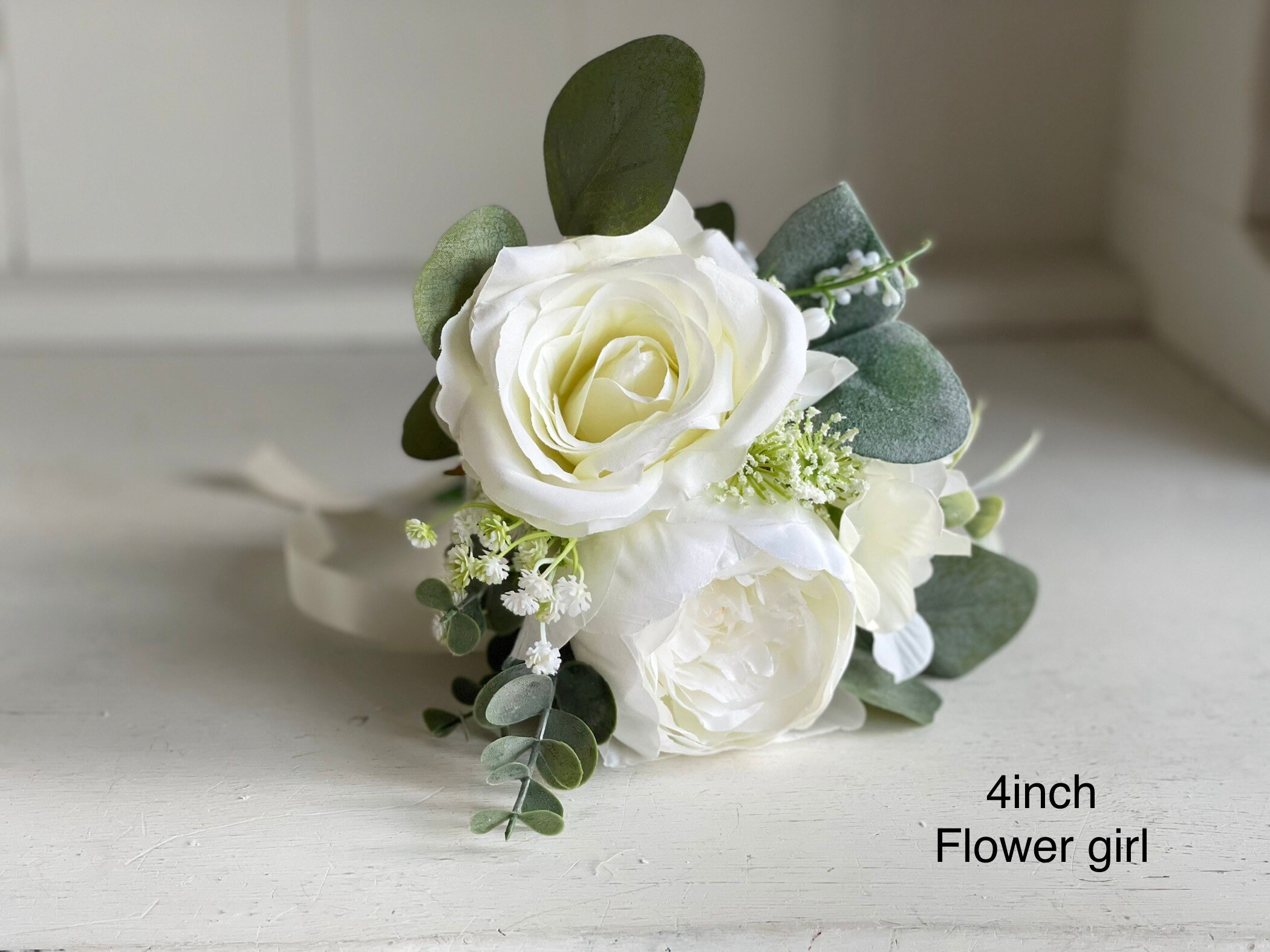 Elegant White and Sage Green Silk Wedding Flowers. - Etsy UK