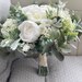 Elegant White and Sage Green Silk Wedding Flowers. updated Design - Etsy UK